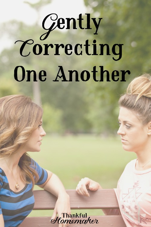 Gently Correcting One Another - Thankful Homemaker
