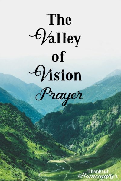 The Valley of Vision Prayer - Thankful Homemaker